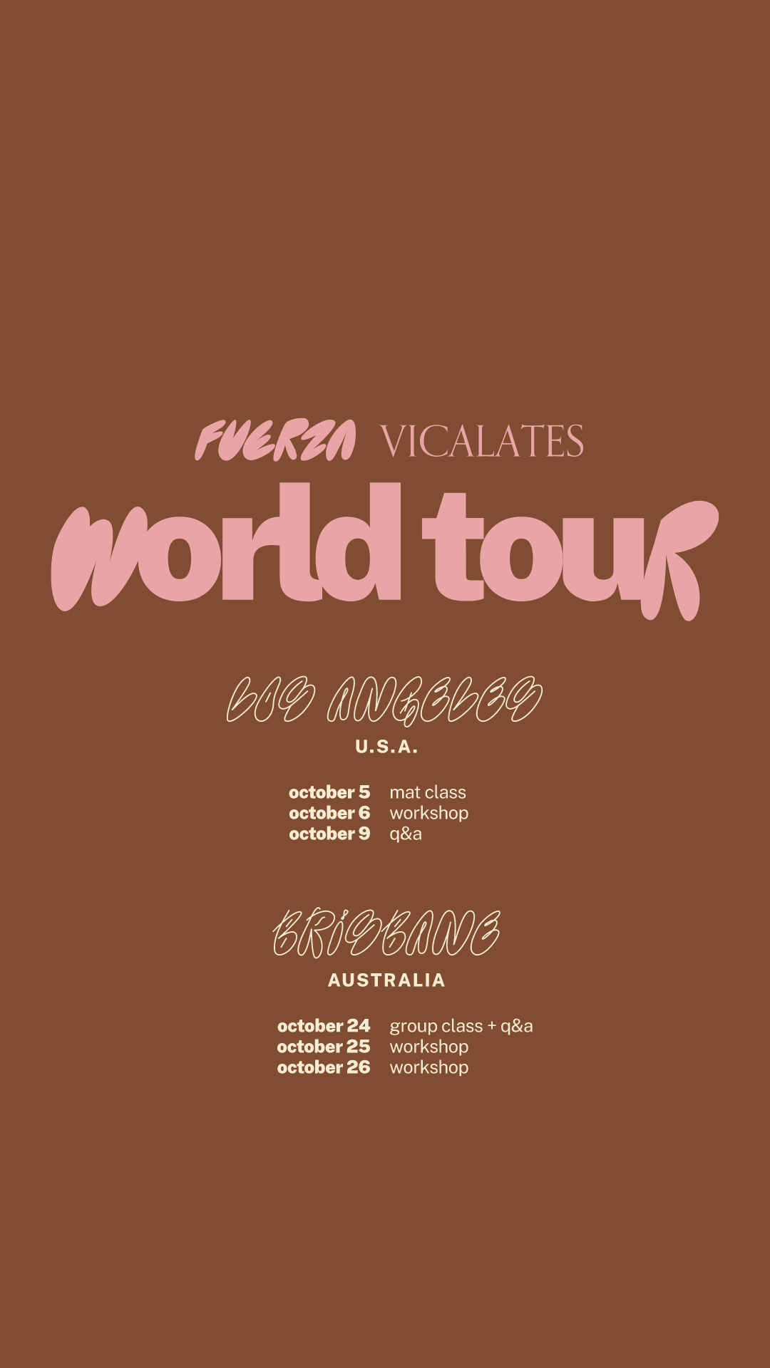 The Nicky Vicky Tour — VICALATES