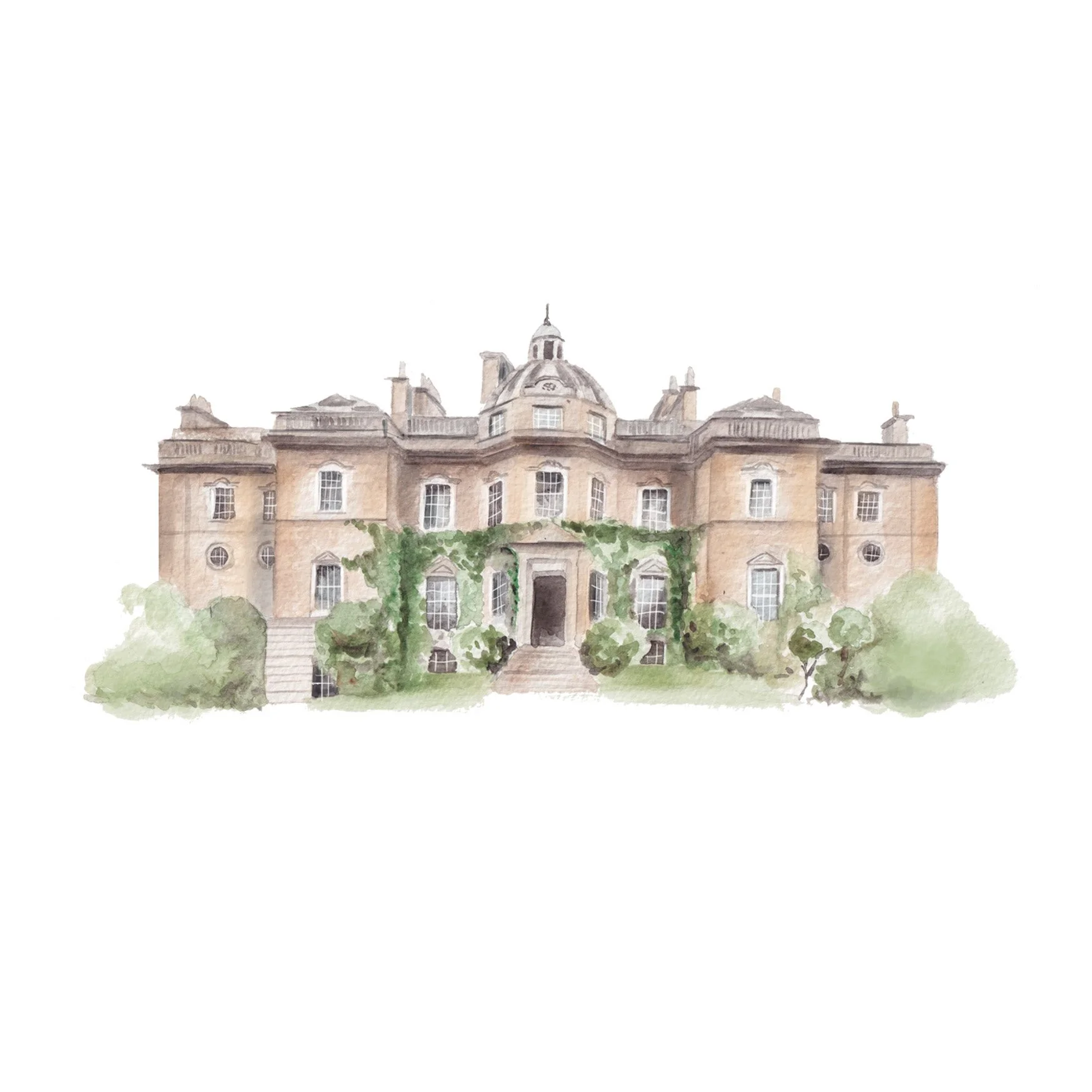 Watercolour Wedding Venue Drawings — Rose and Beau