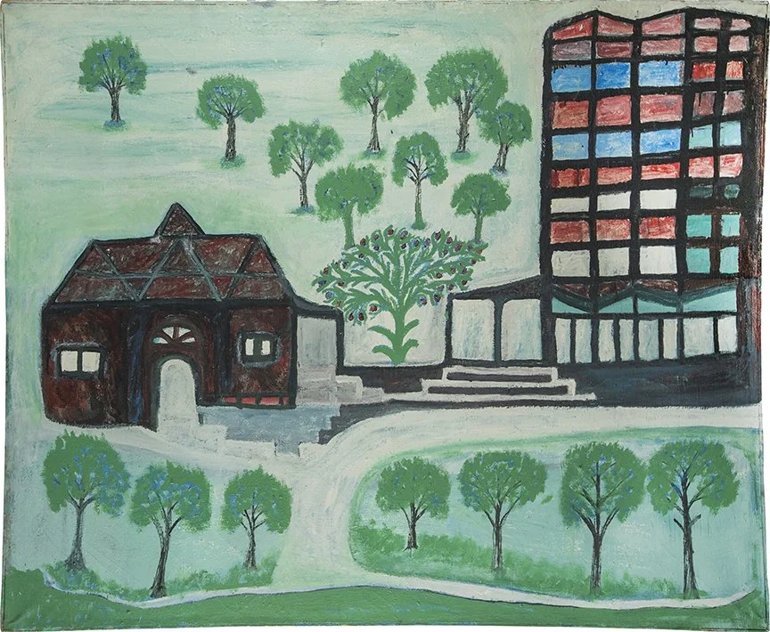 Untitled (Barn with tall building) — THE HORSEMAN FOUNDATION