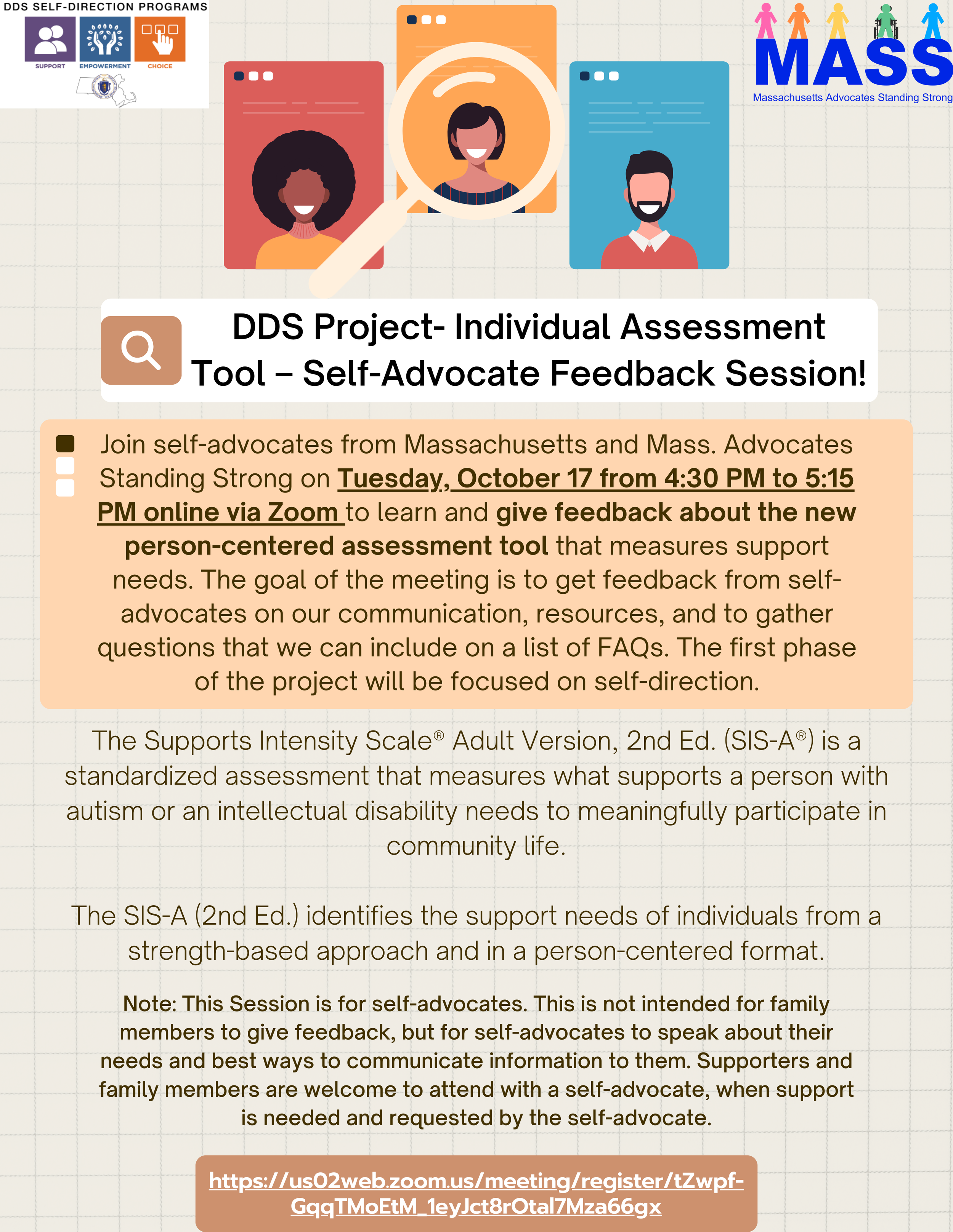 DDS Project- Individual Assessment Tool – Self-Advocate Feedback ...