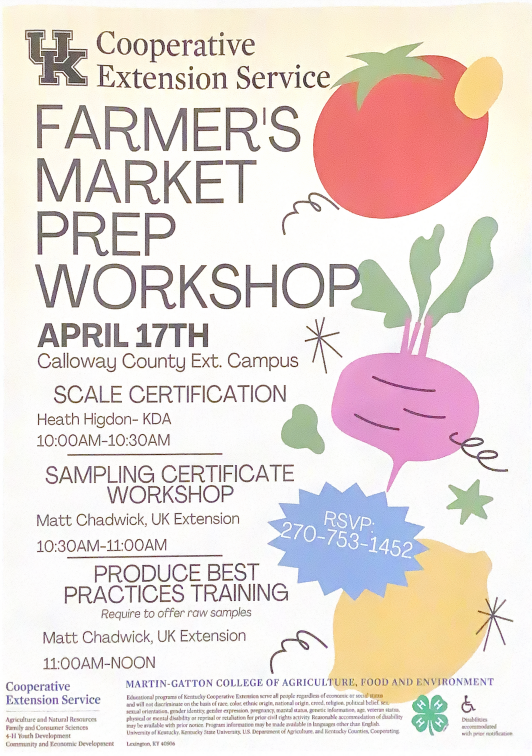 Farmer's Market Prep Workshop — Murray, Kentucky Tourism