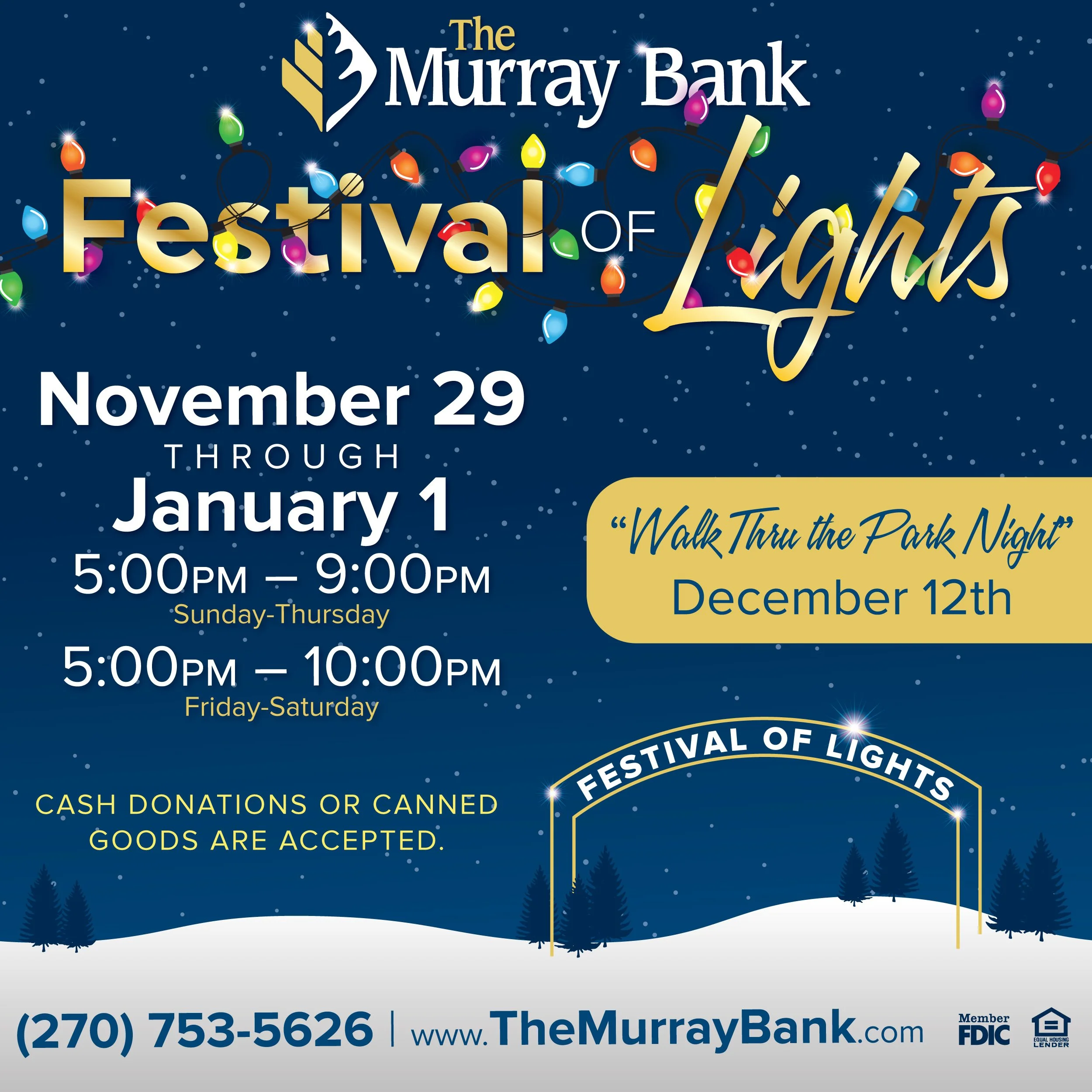 The Murray Bank Festival of Lights @ Central Park — Murray, Kentucky ...