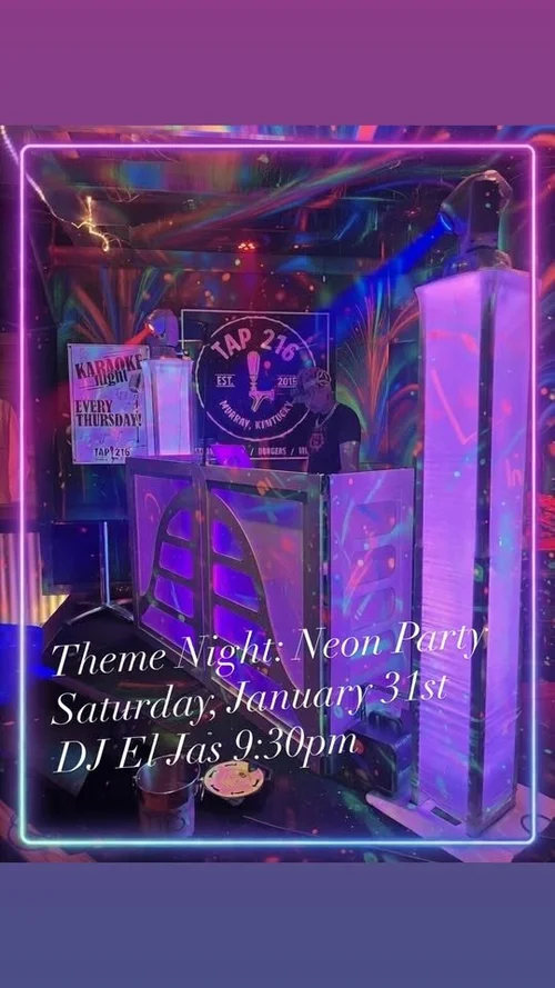 Neon Party DJ Night @ Tap 216 — Murray, Kentucky Tourism