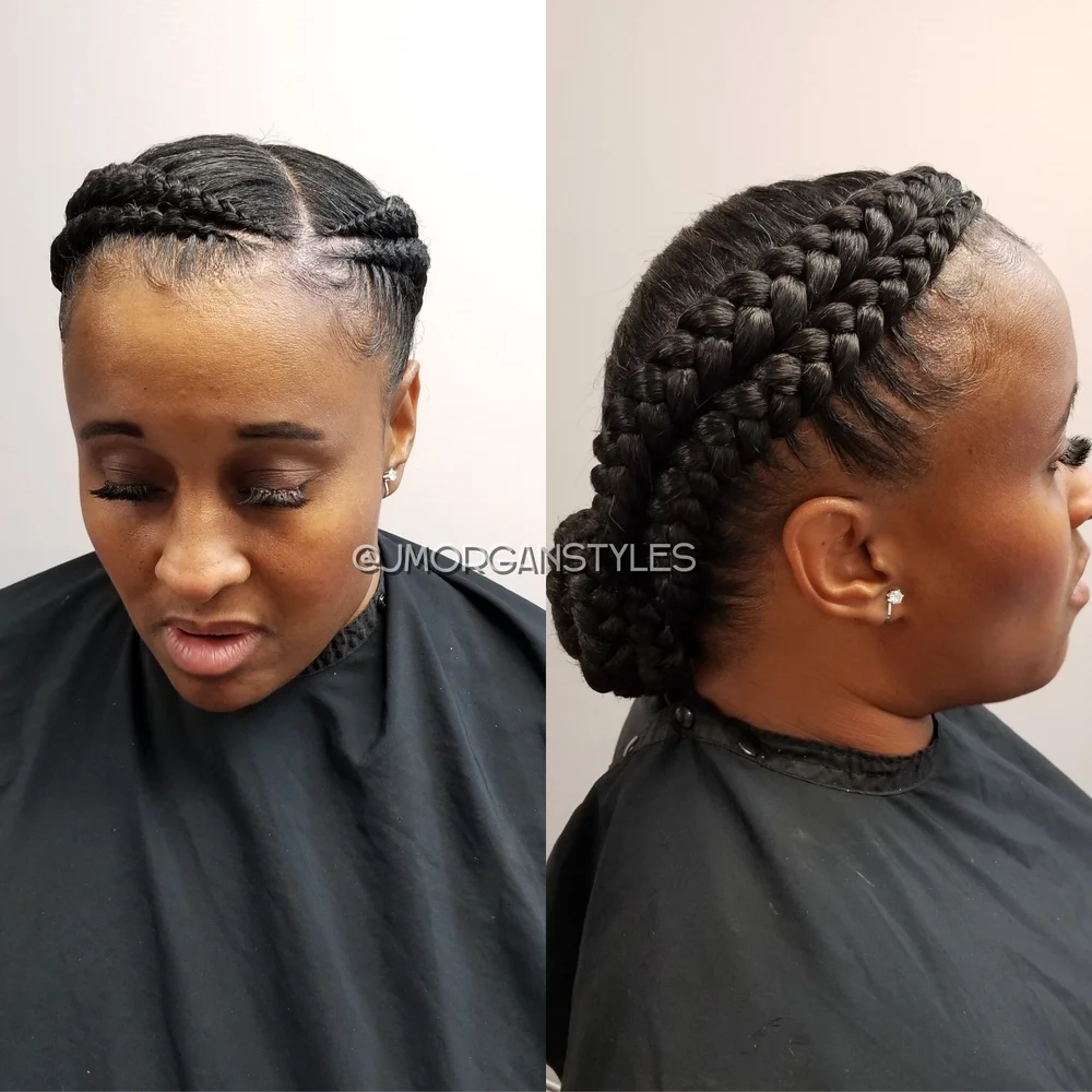 2 Goddess Braids Natural Hair