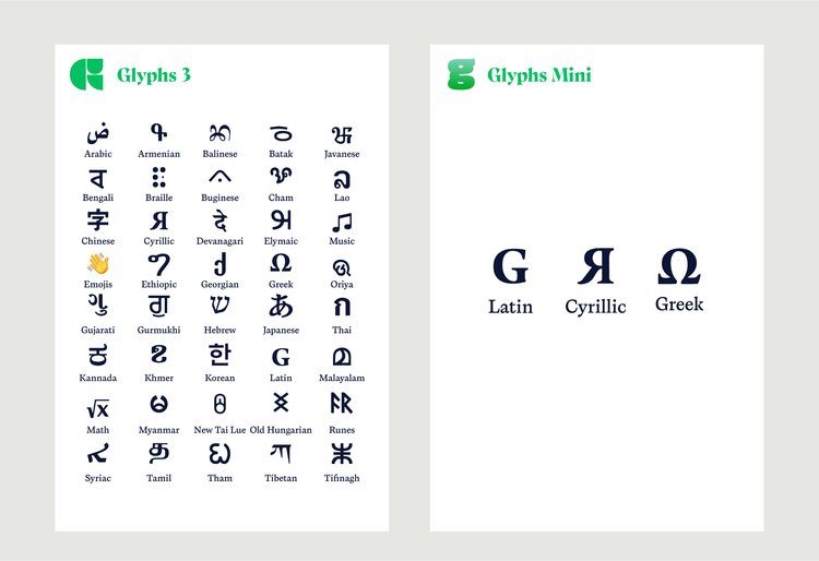 Glyphs 3 or Glyphs Mini? — Type Design Class