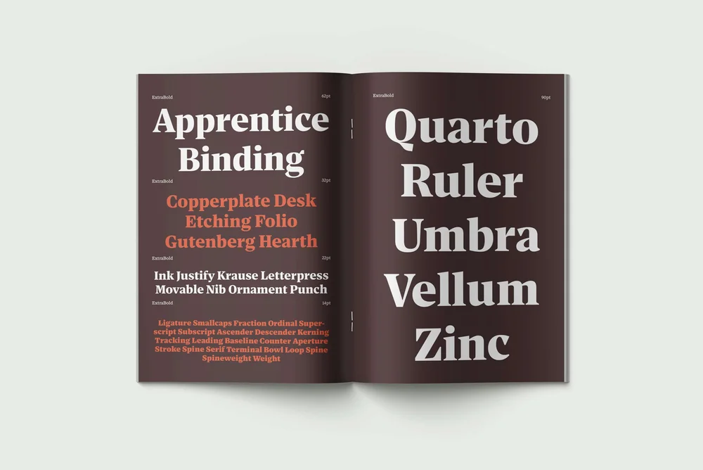 A5 Type Specimen Template — Type Design Class