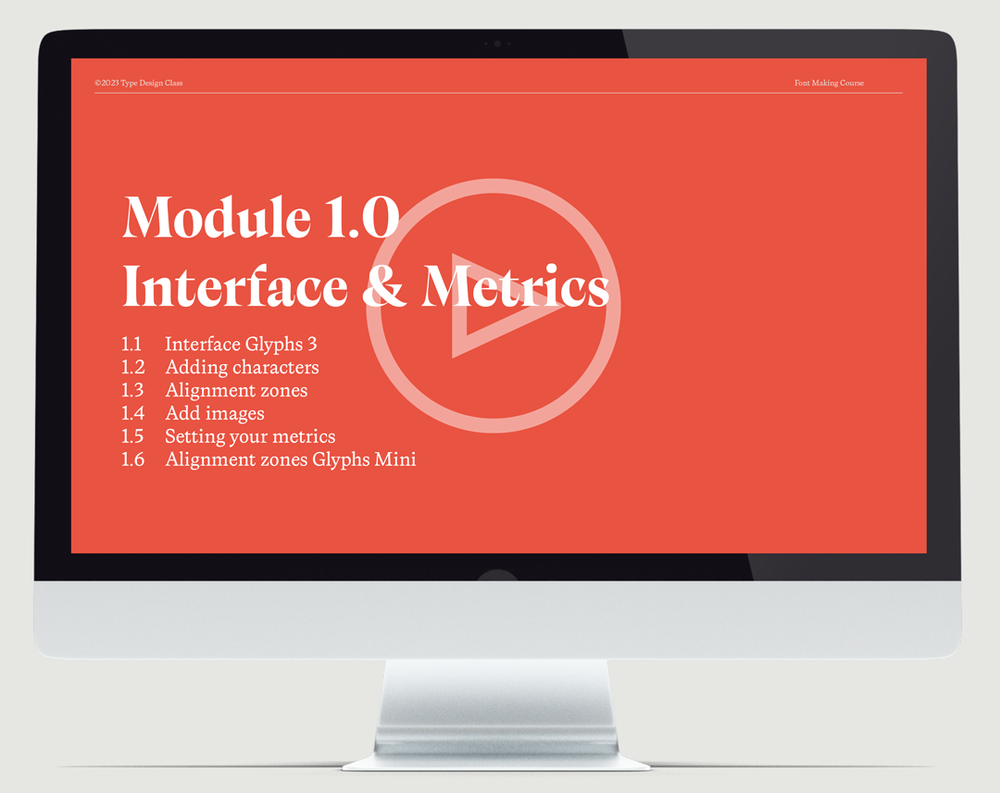 Font Making Course — Type Design Class