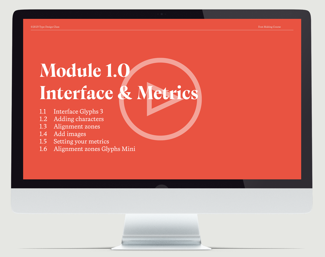 Font Making Course — Type Design Class