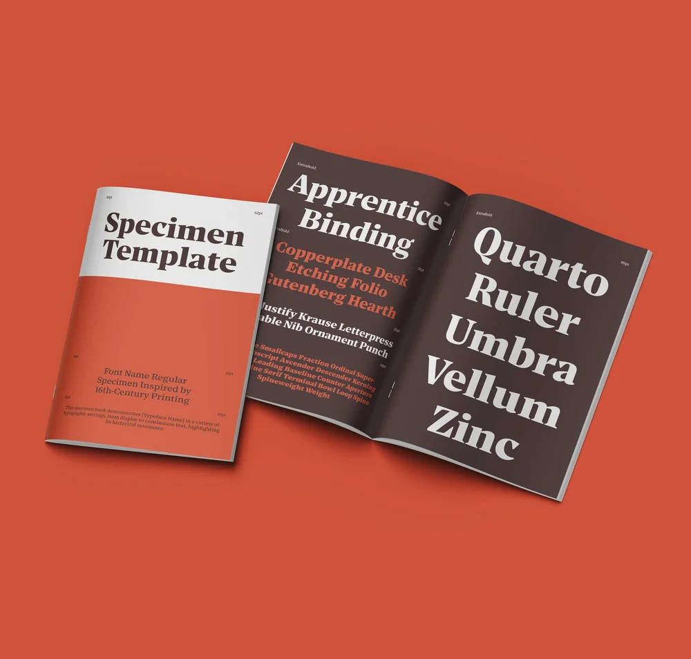 A5 Type Specimen Template — Type Design Class