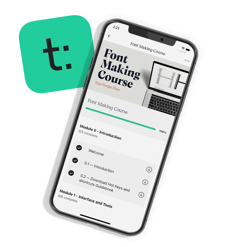 Font Making Course — Type Design Class