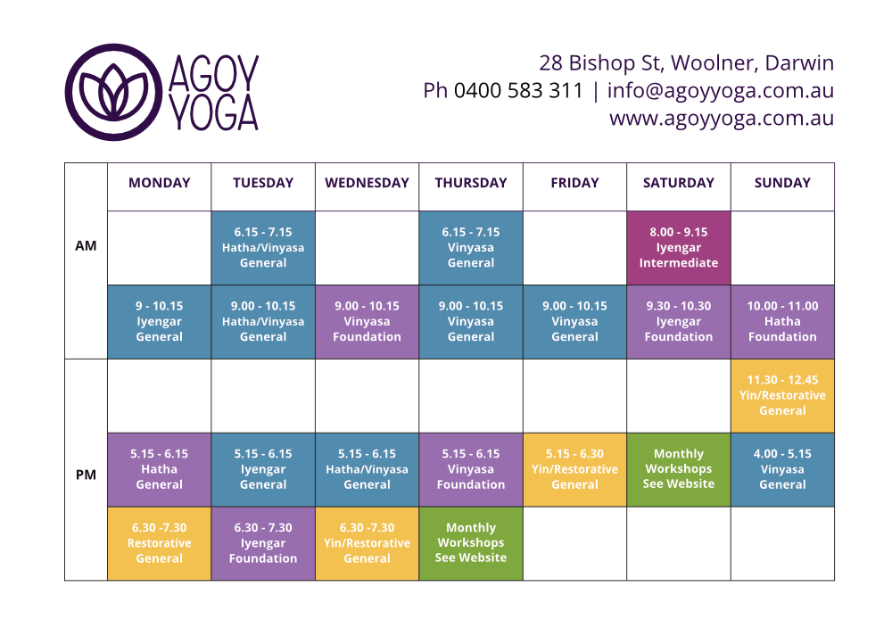 AGOY YOGA - Yoga in Darwin