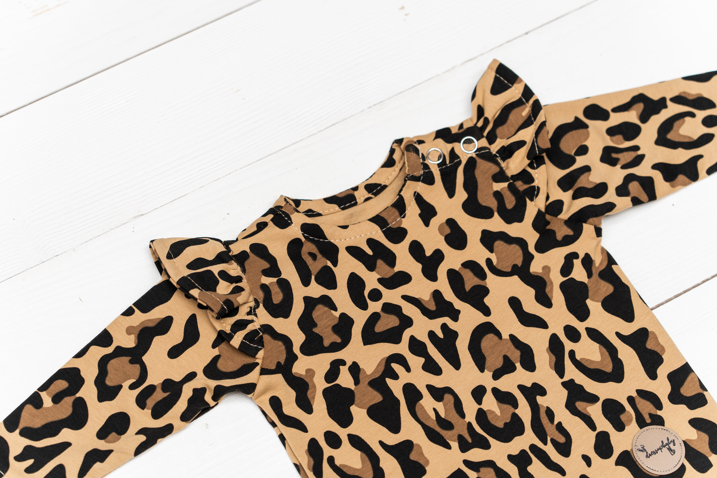 Baby Leopard Print Bodysuit — DRESSUPBABY