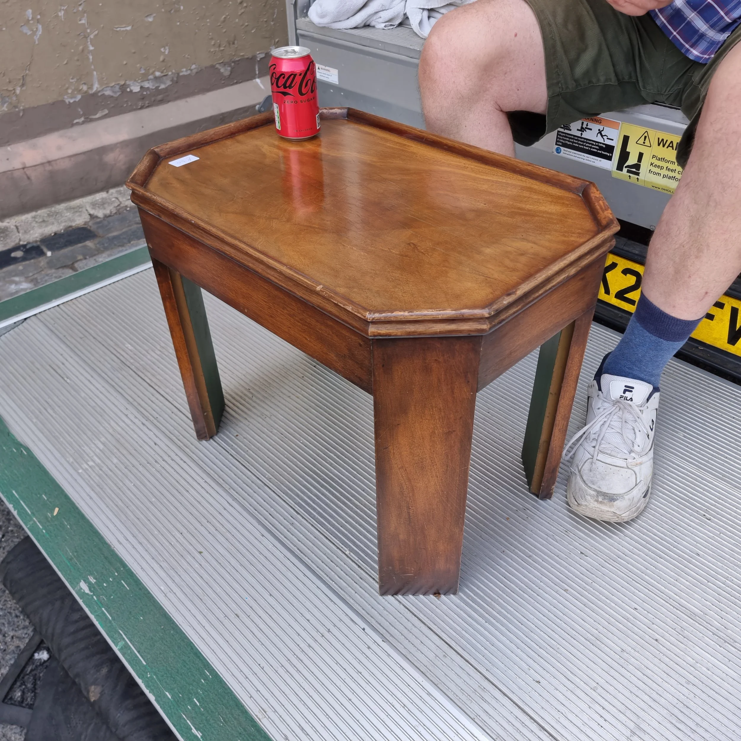 £30 coffee table with glass top - 132cm wide x 63cm deep x 41cm high ...