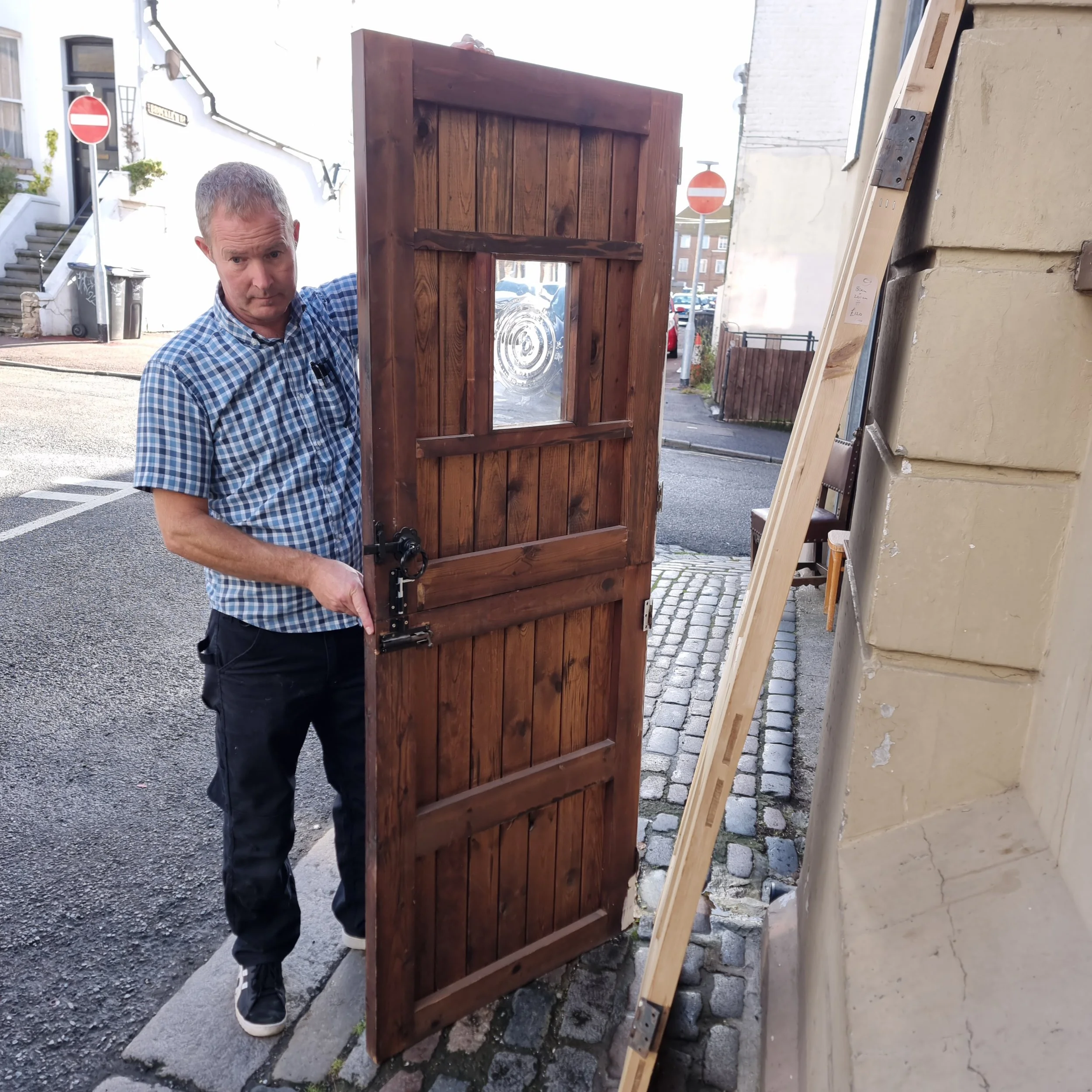 our rack of stripped doors — RG Scott Furniture Mart