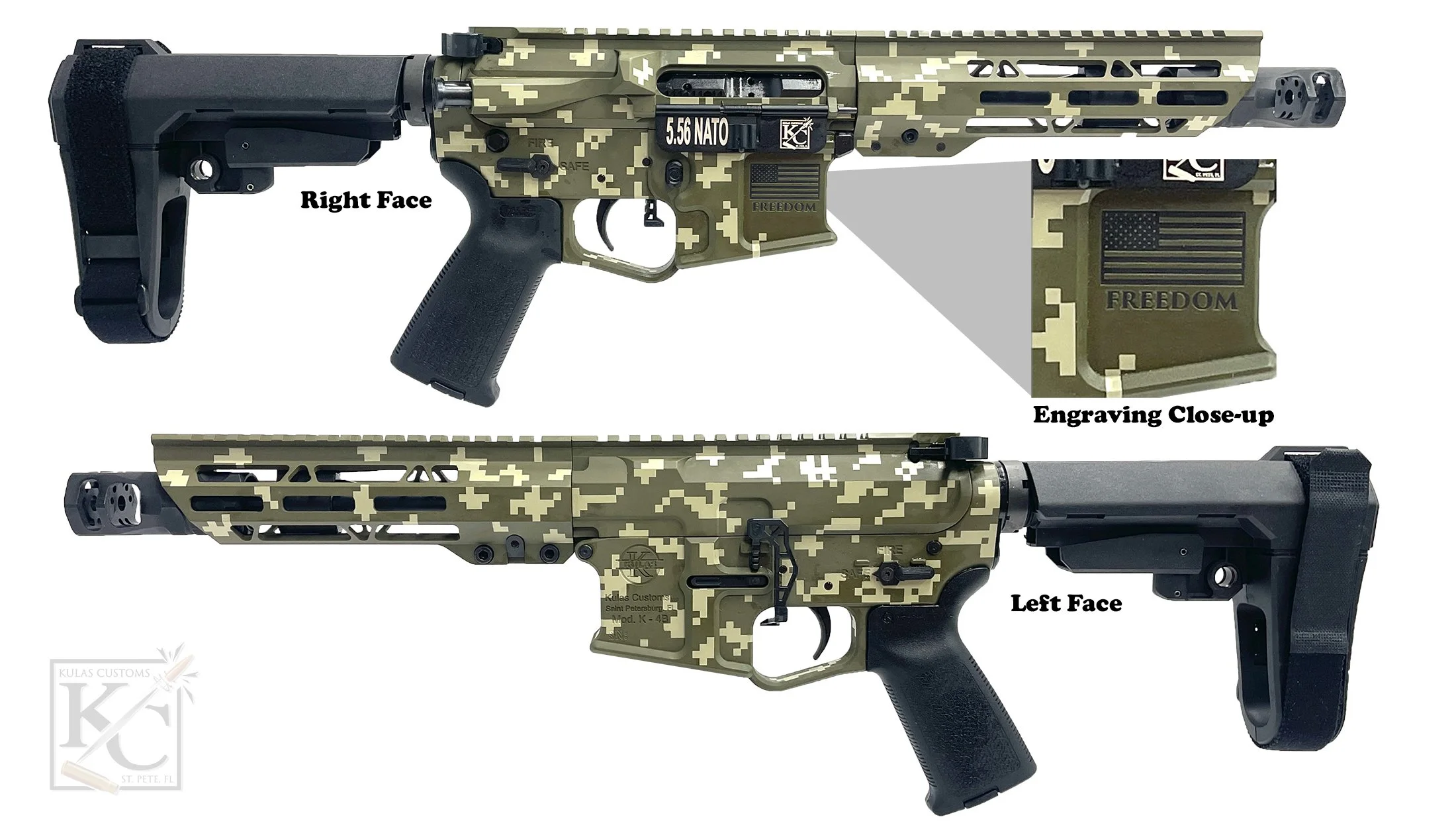 Pink Digital Camo Gun