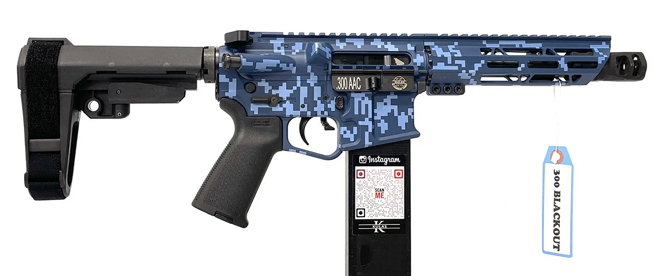 Blue Digital Camo Ar 15