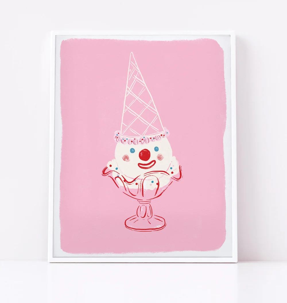 ice cream clowns — Louise Pretzel
