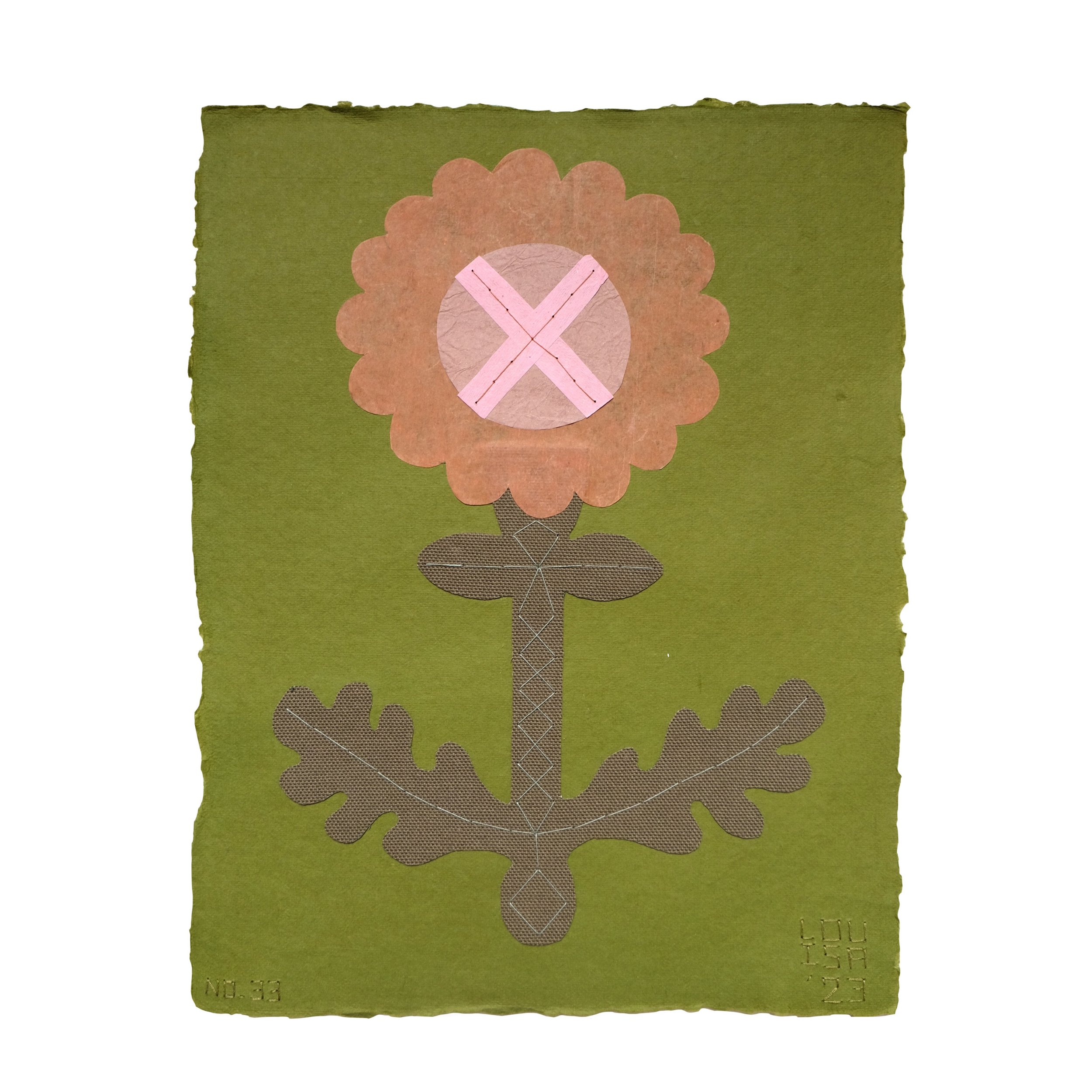 Floral Collages on Paper — Louisa Dunn