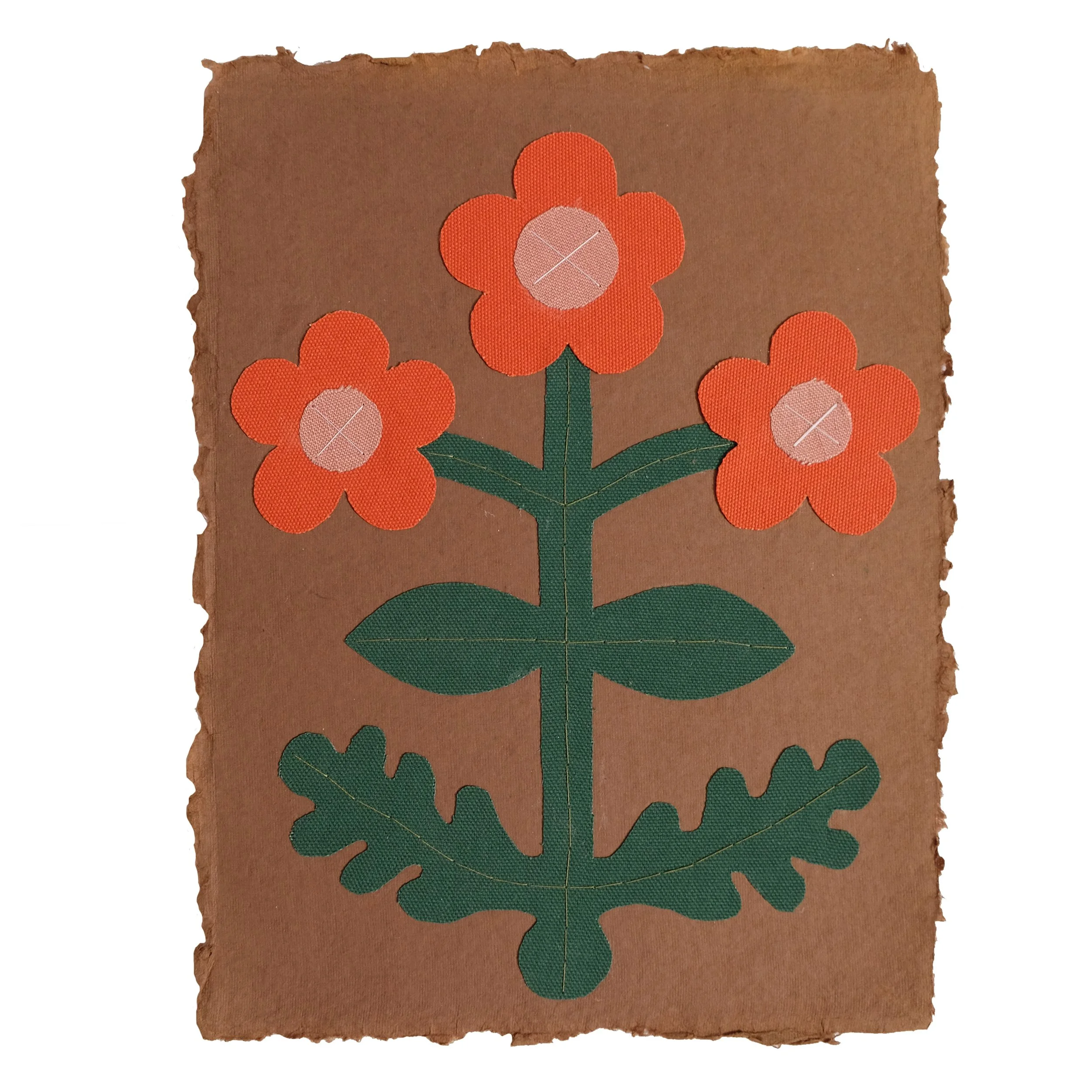 Floral Collages on Paper — Louisa Dunn