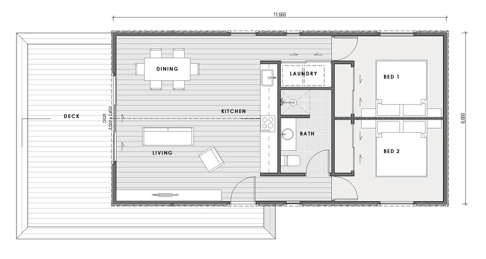 70m2 Minor dwelling- Granny flat — Origin Architecture