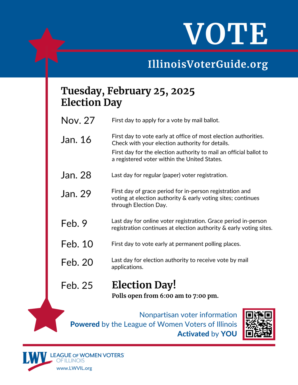 Election Calendar — League of Women Voters of Illinois