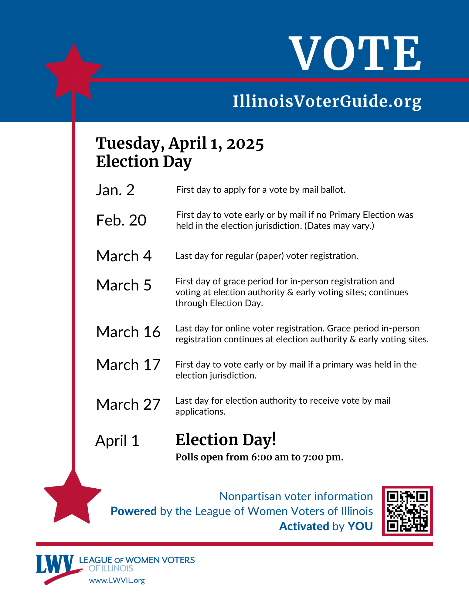 Election Calendar — League of Women Voters of Illinois