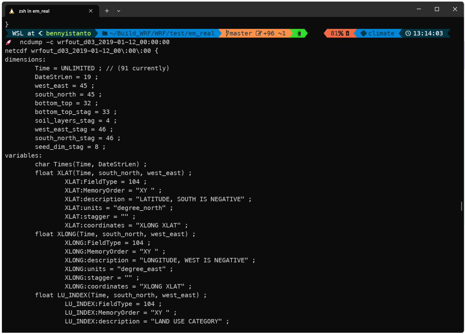 Visualising the WRF output — Hi, I am Benny