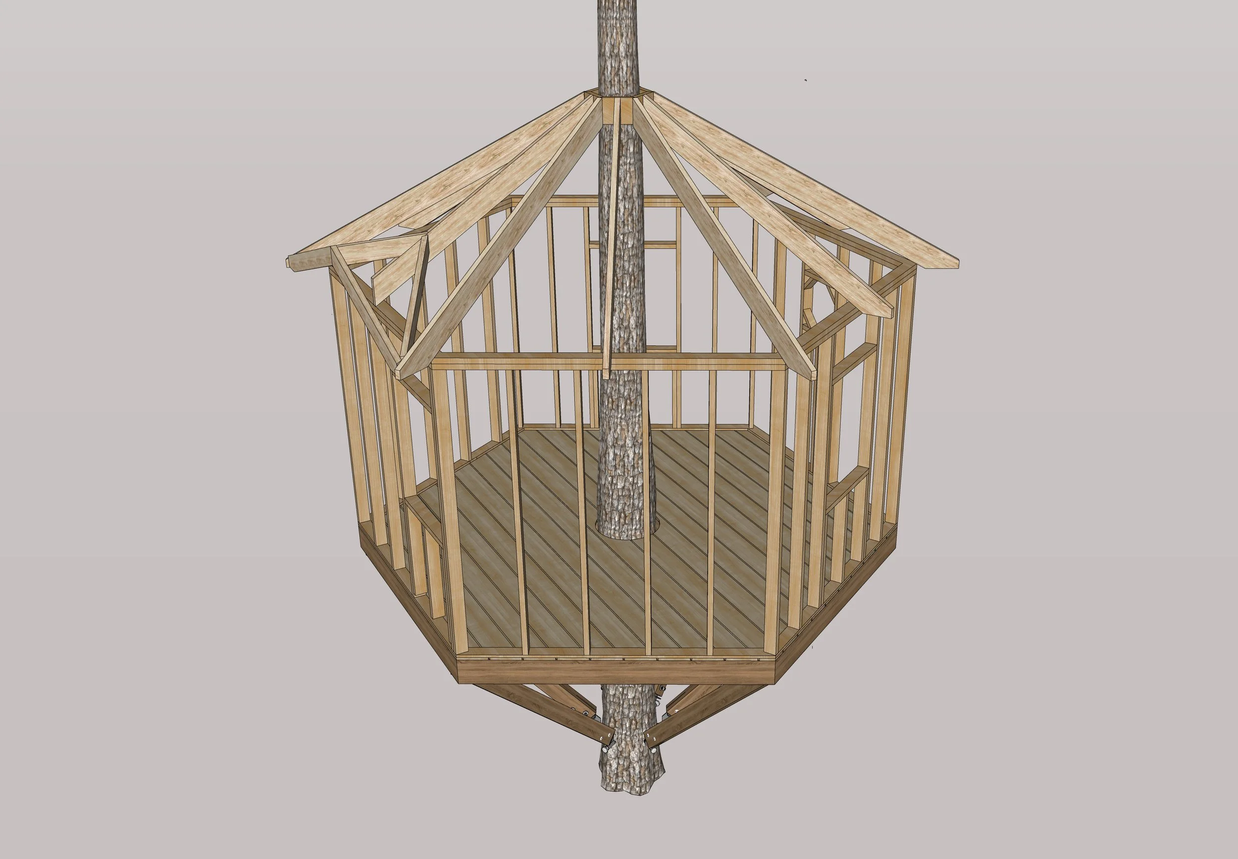 Treehouse Plan 12ft Hexagon Treehouse —