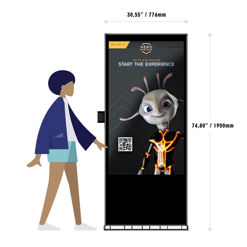 HeroMirror - Standalone augmented reality photo booth for any space or ...
