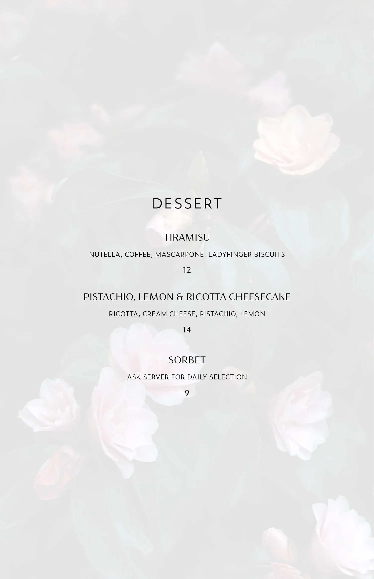 Menu — Rebel Layne