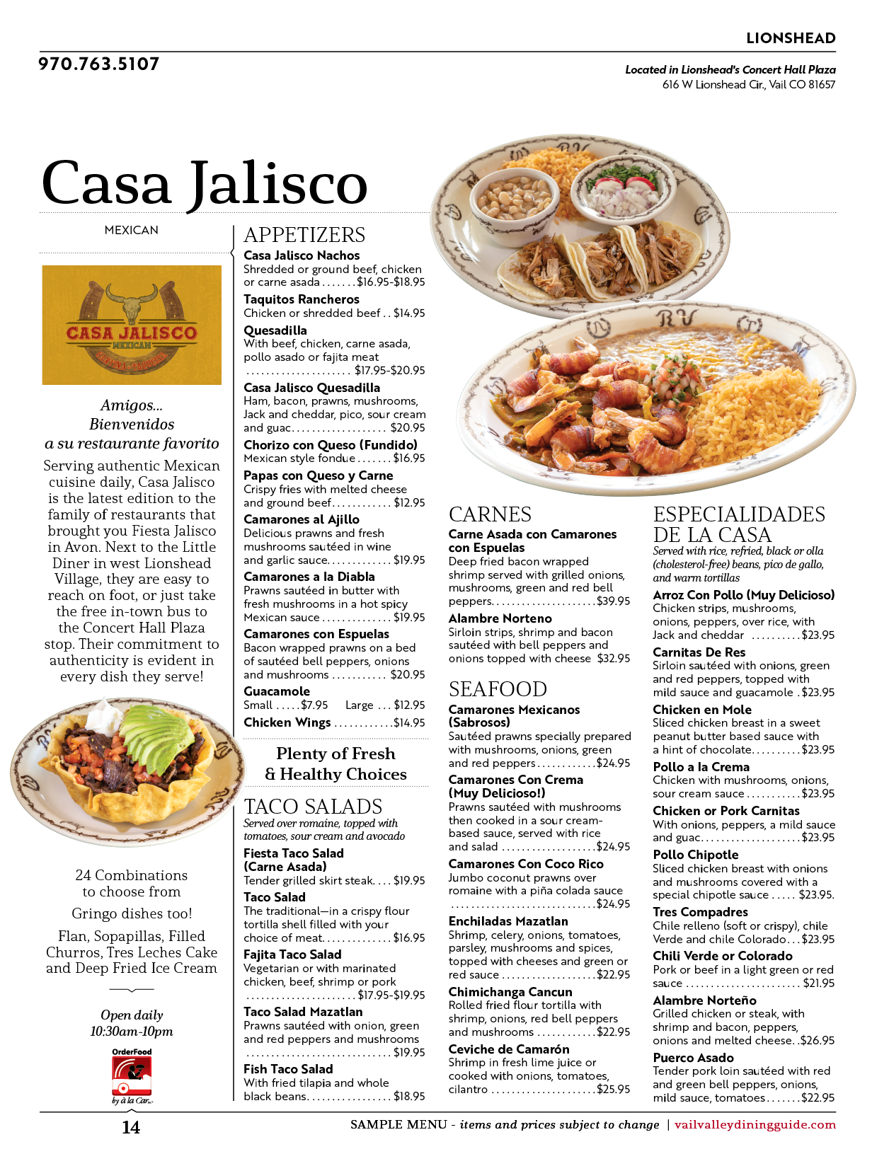 Casa Jalisco — Vail Valley Dining Guide
