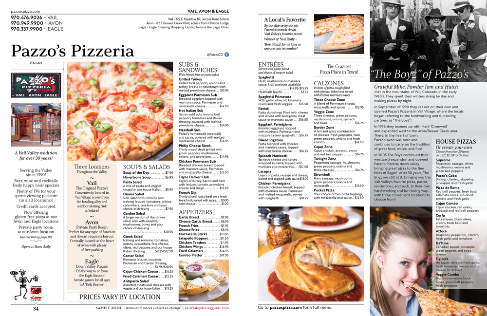 Pazzo's Pizza — Vail Valley Dining Guide
