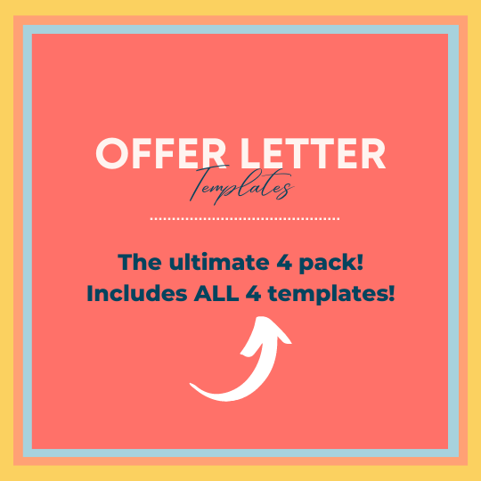 Offer Letter Templates for Start-ups by San Francisco HR Leader ...