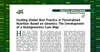 Guiding Global Best Practice in Personalized Nutrition Based on ...