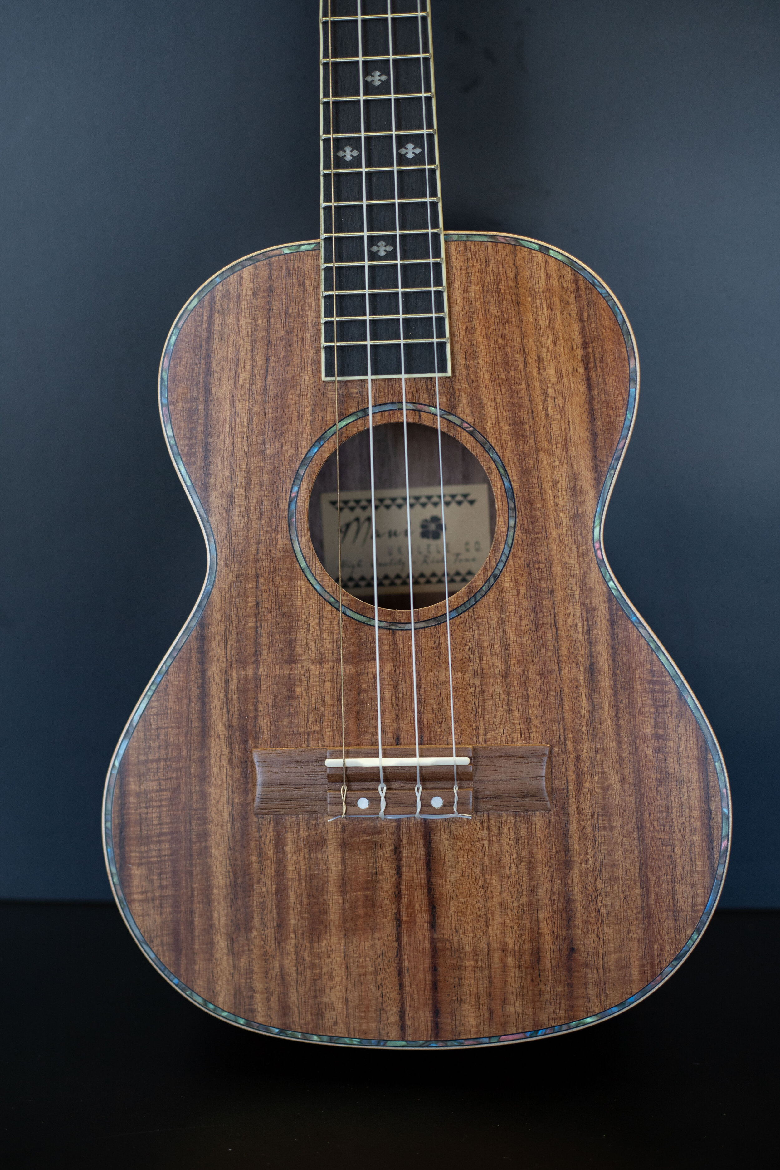 Mahogany Tenor Ukulele with Turtle Inlay — Mele Ukulele Maui