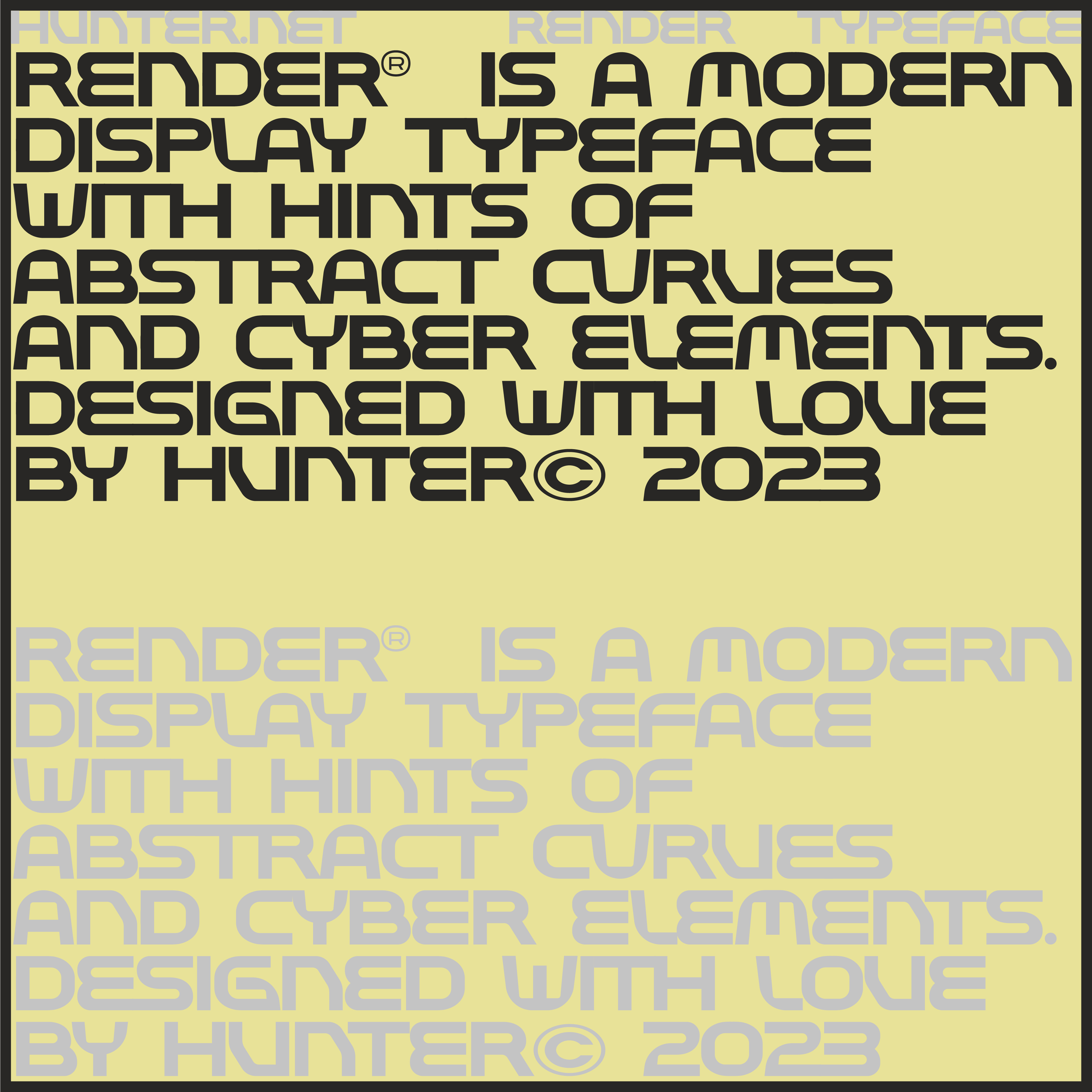 Cinema Typeface — hvnter.net