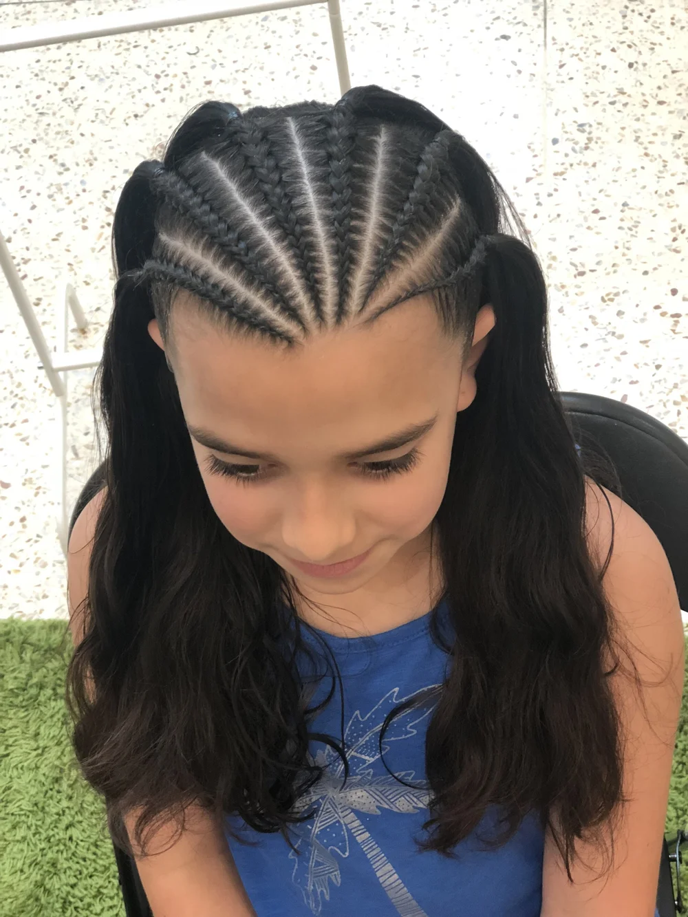 White Girl Cornrows Half Head