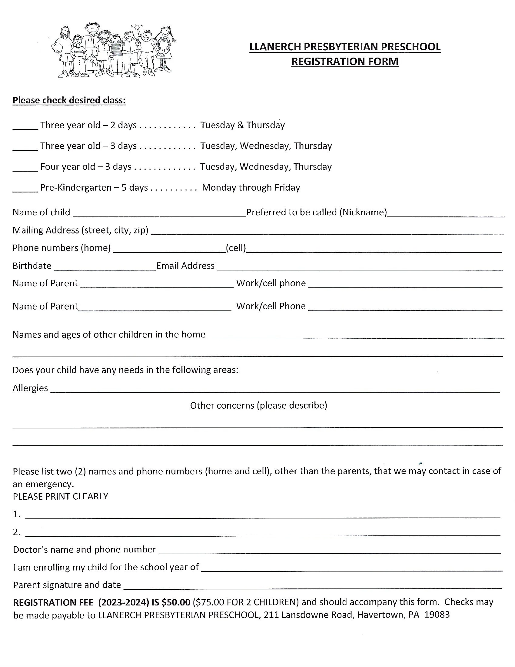 Llanerch Presbyterian Preschool — The Presbyterian Church of Llanerch