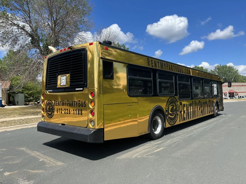 Gold Party Bus — Quality Buses For Sale