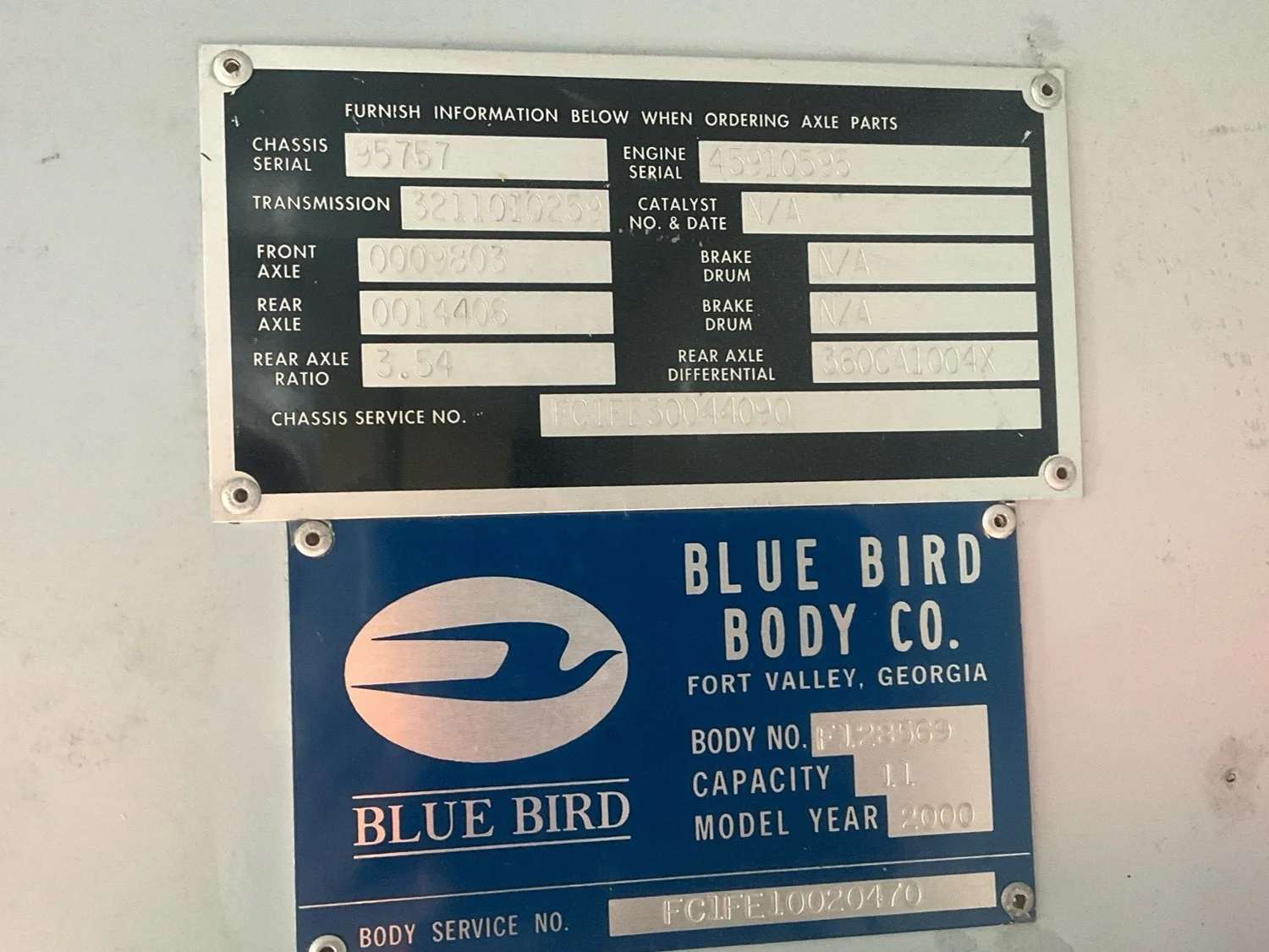 2000 BlueBird Bus Low Miles — Quality Buses For Sale