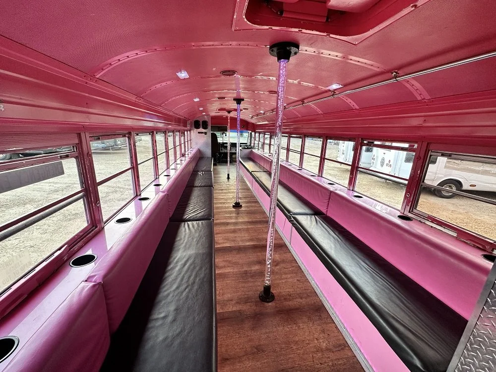 Pink Ribbon Party Bus For Sale — Quality Buses For Sale