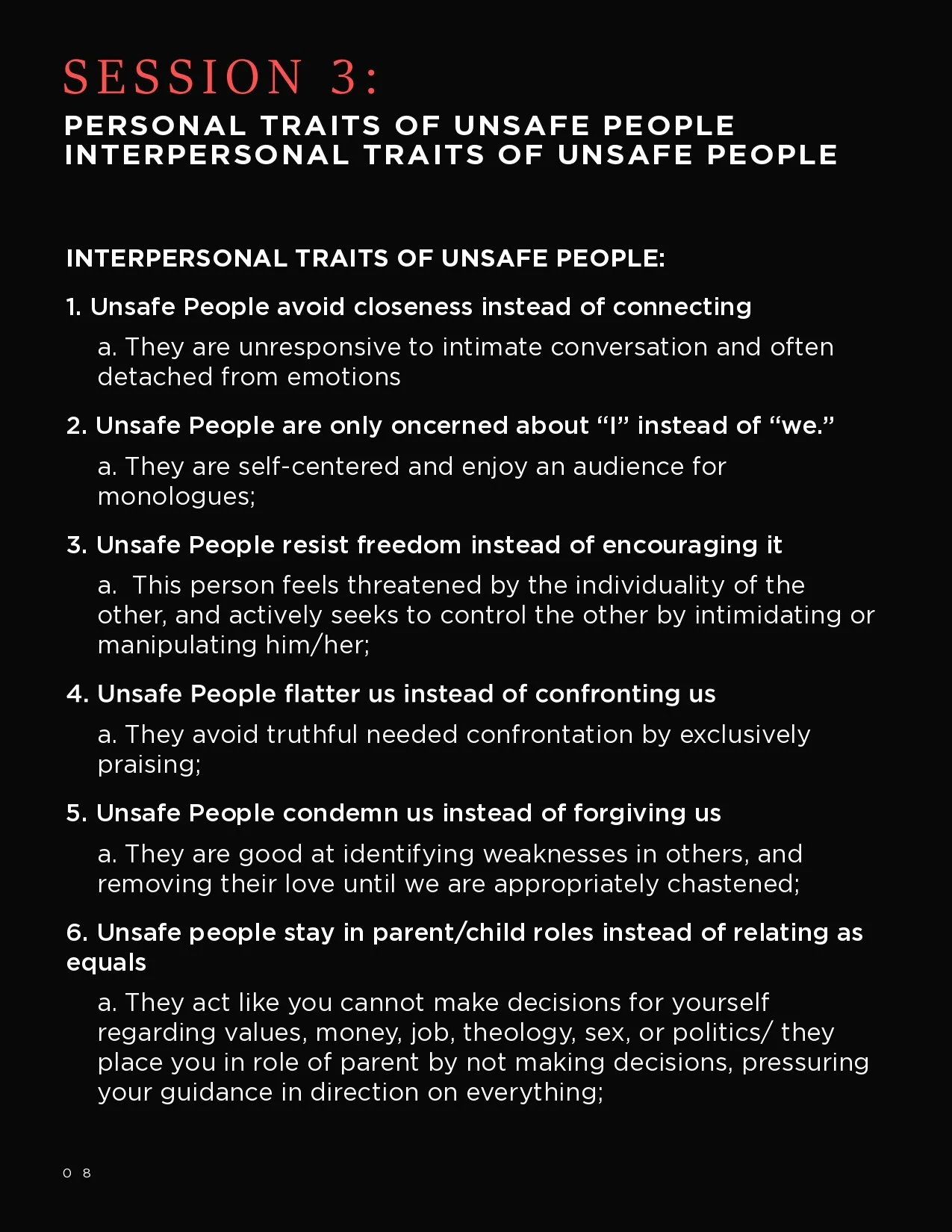 Safe-People---Study-Handouts — Shaun V. Saunders