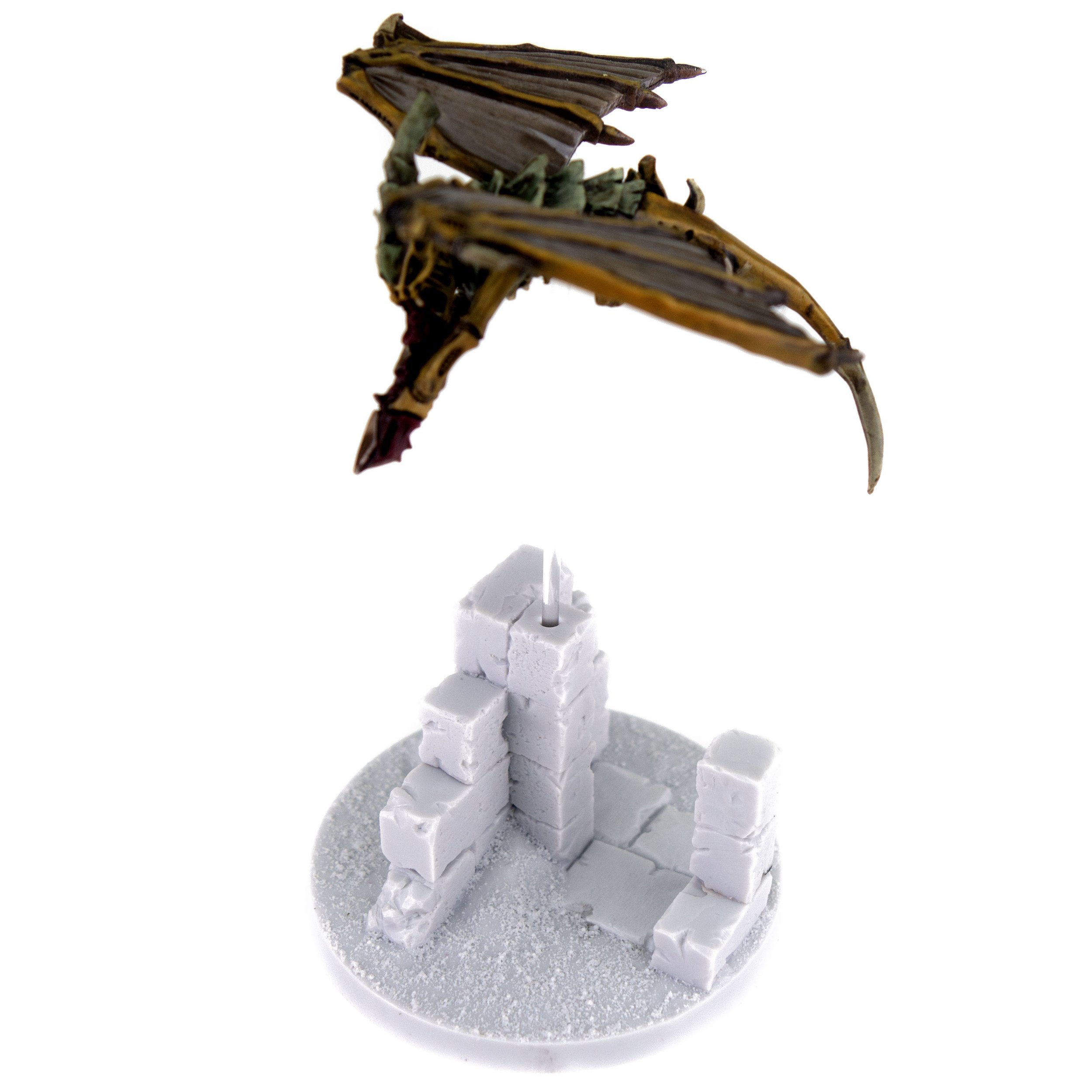 60mm Stone Ruins Flying Base (b) — PaintedLegions