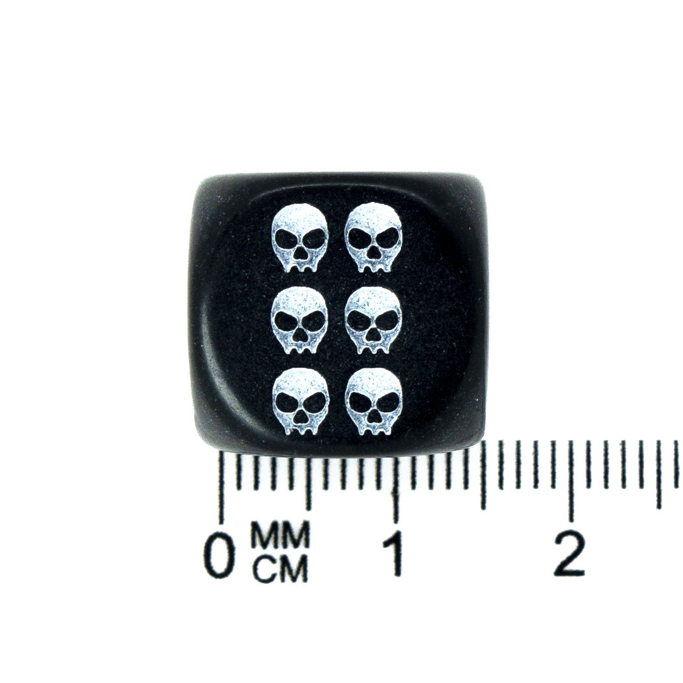 D6 Skull Dice - Black (White) — PaintedLegions