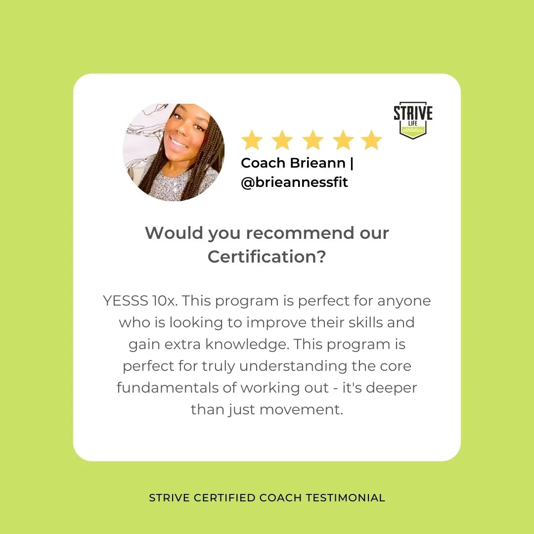 Strive Life Fitness Education | Online Fitness Certifications