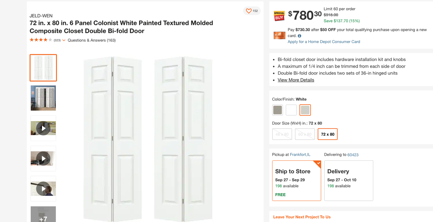 Landquist & Son custom and durable closet doors