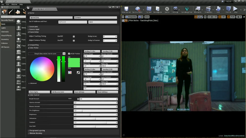 Vector real-time camera tracking — Vanishing Point Virtual Production