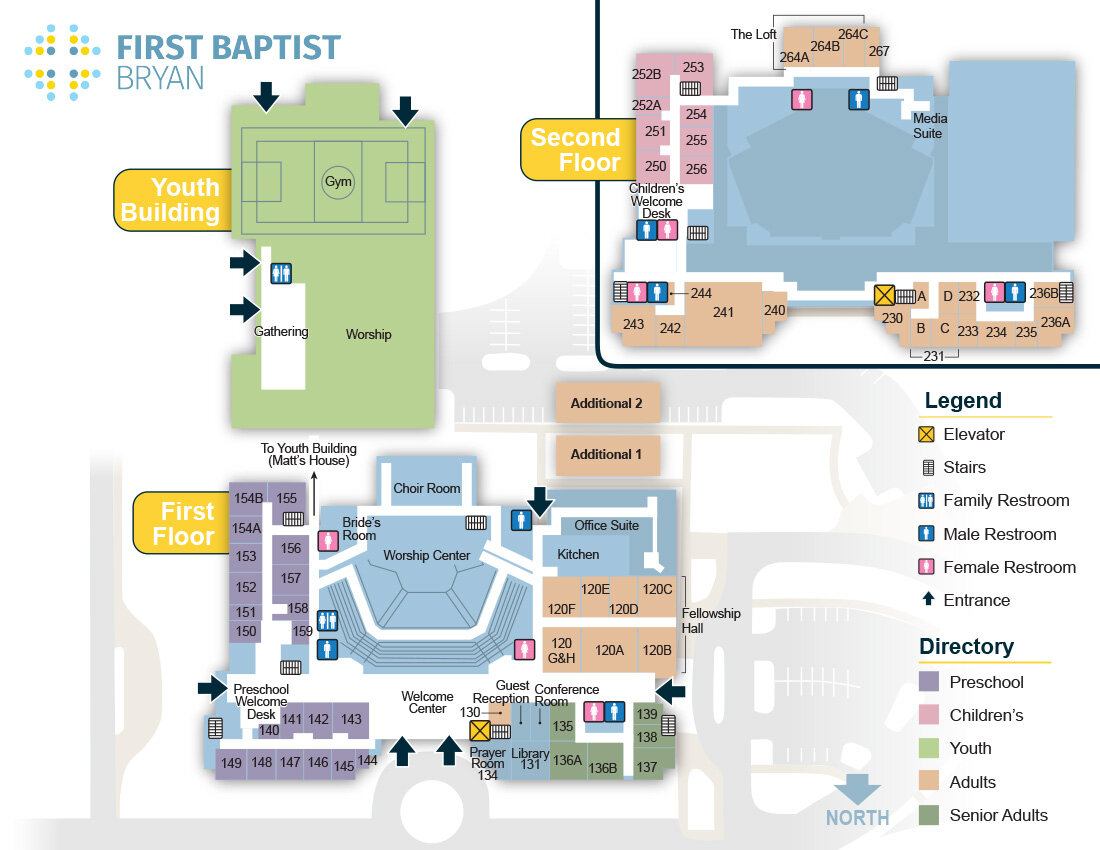 First Baptist Church – Bryan, TX — 356 Maps