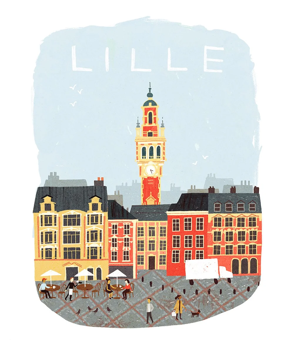 Lille France — Rebecca Santo Illustration