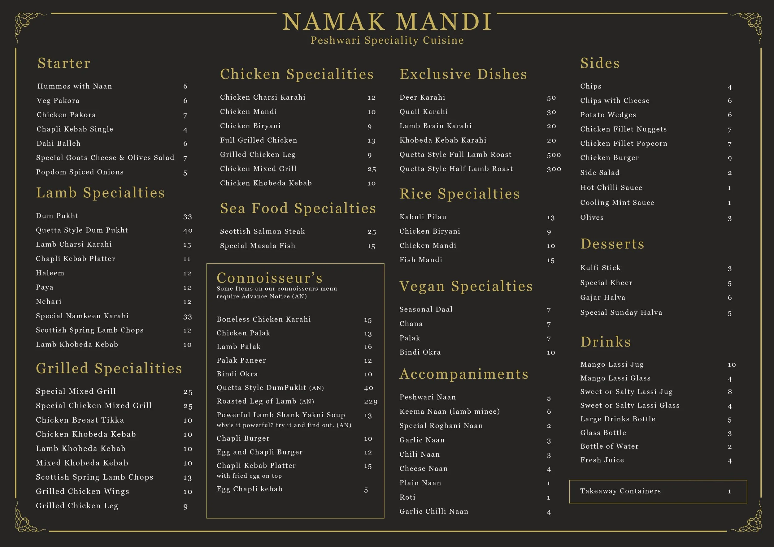 Menu — Namak Mandi